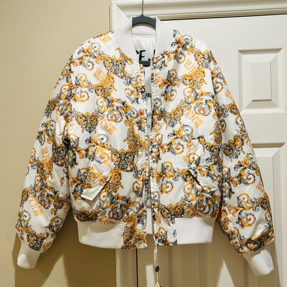Versace | Jackets & Coats | New Versace Baroque Reversible Bomber ...